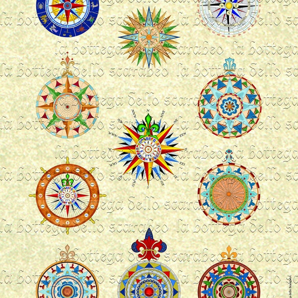 Compass Rose Inlay - Etsy