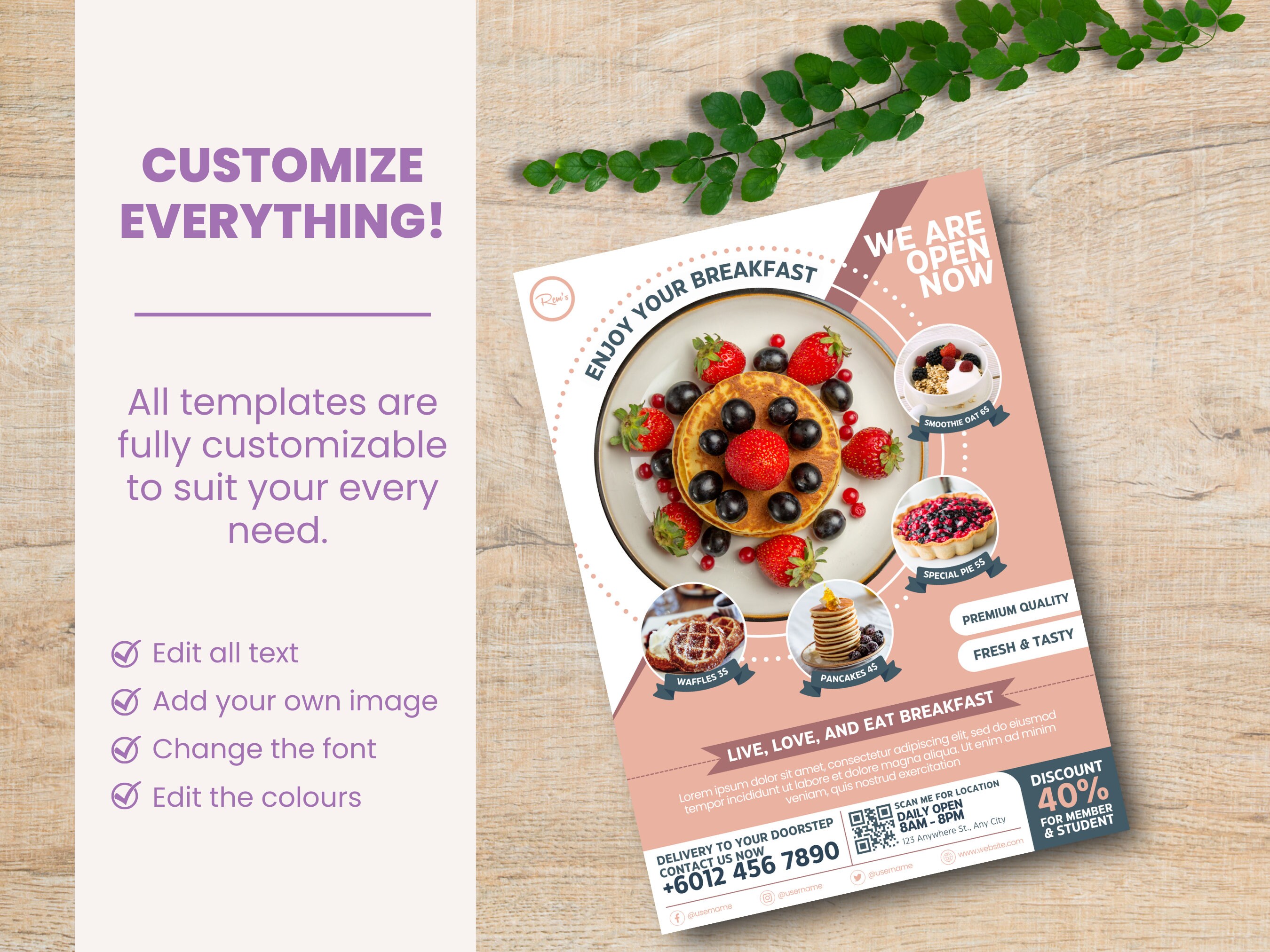 Bakery Flyer, DIY Flyer Template Design, Cake Flyer, Sweet Treats ...