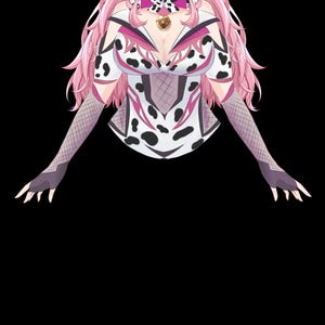 Cow Vtuber With Cute Cow Outfits Fullbody and Half Body Outfits Full ...