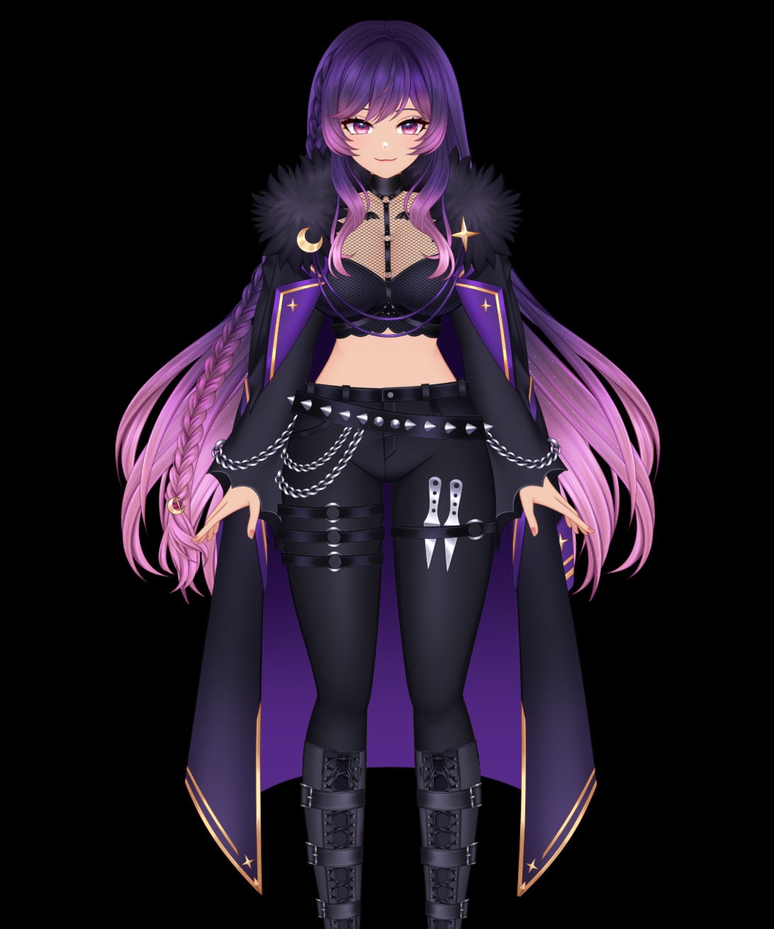 Live2d Vtuber Model for Commercial Use Cute Bat Waifu Vtuber ready to ...