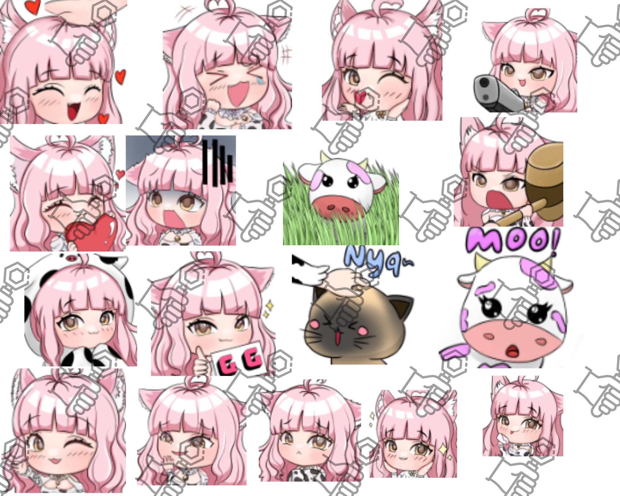 Twitch Vtuber Emotes and Animated Emotes Ready to Use - Etsy New Zealand