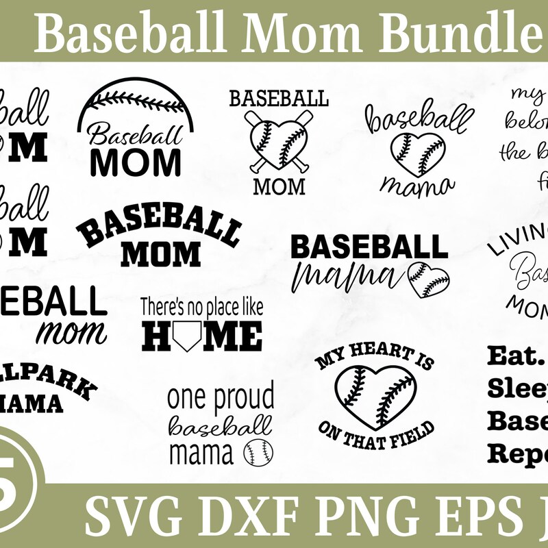 Baseball Mom Svg - Etsy