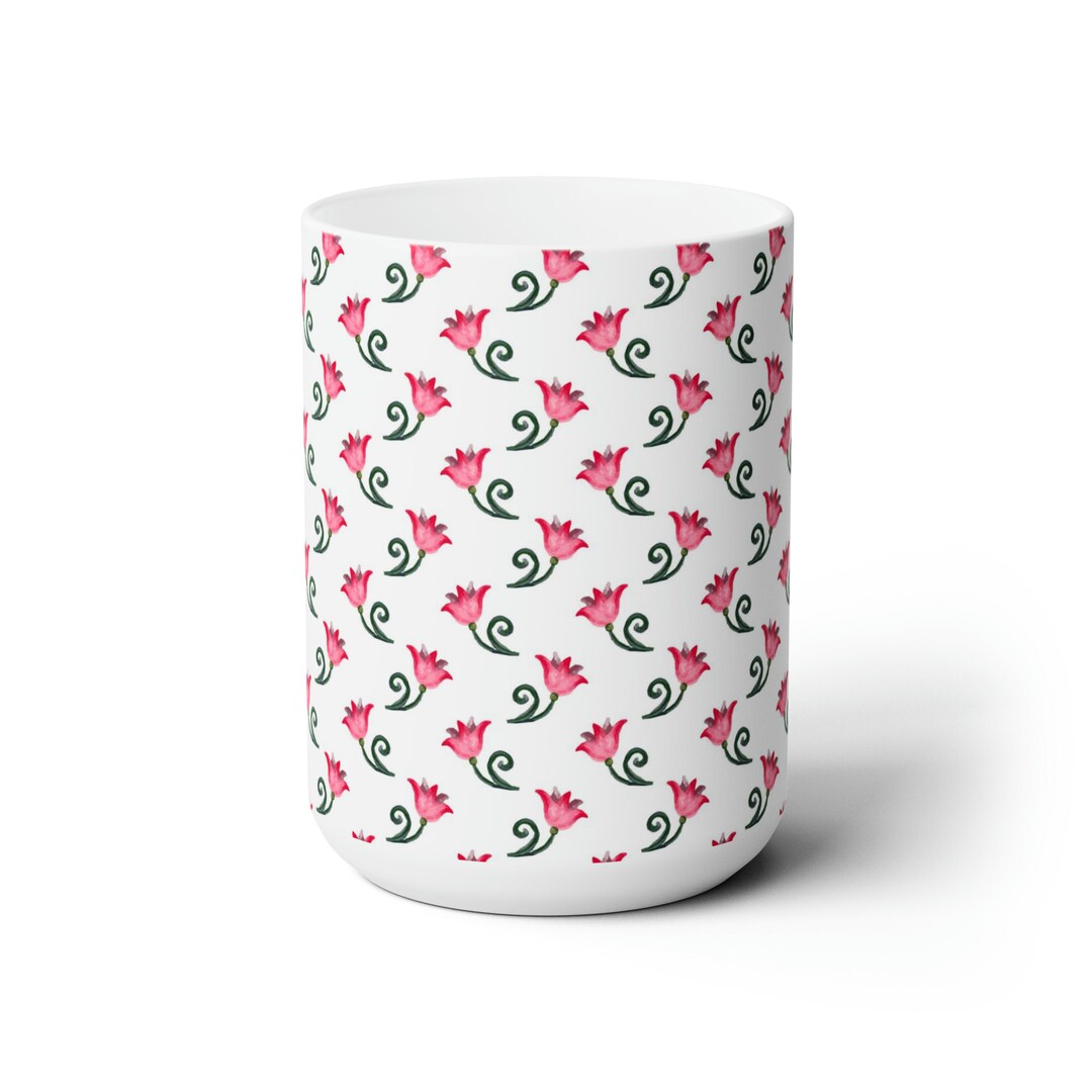 Floating Grace – Floating Tulips Ceramic Mug 15oz - Etsy