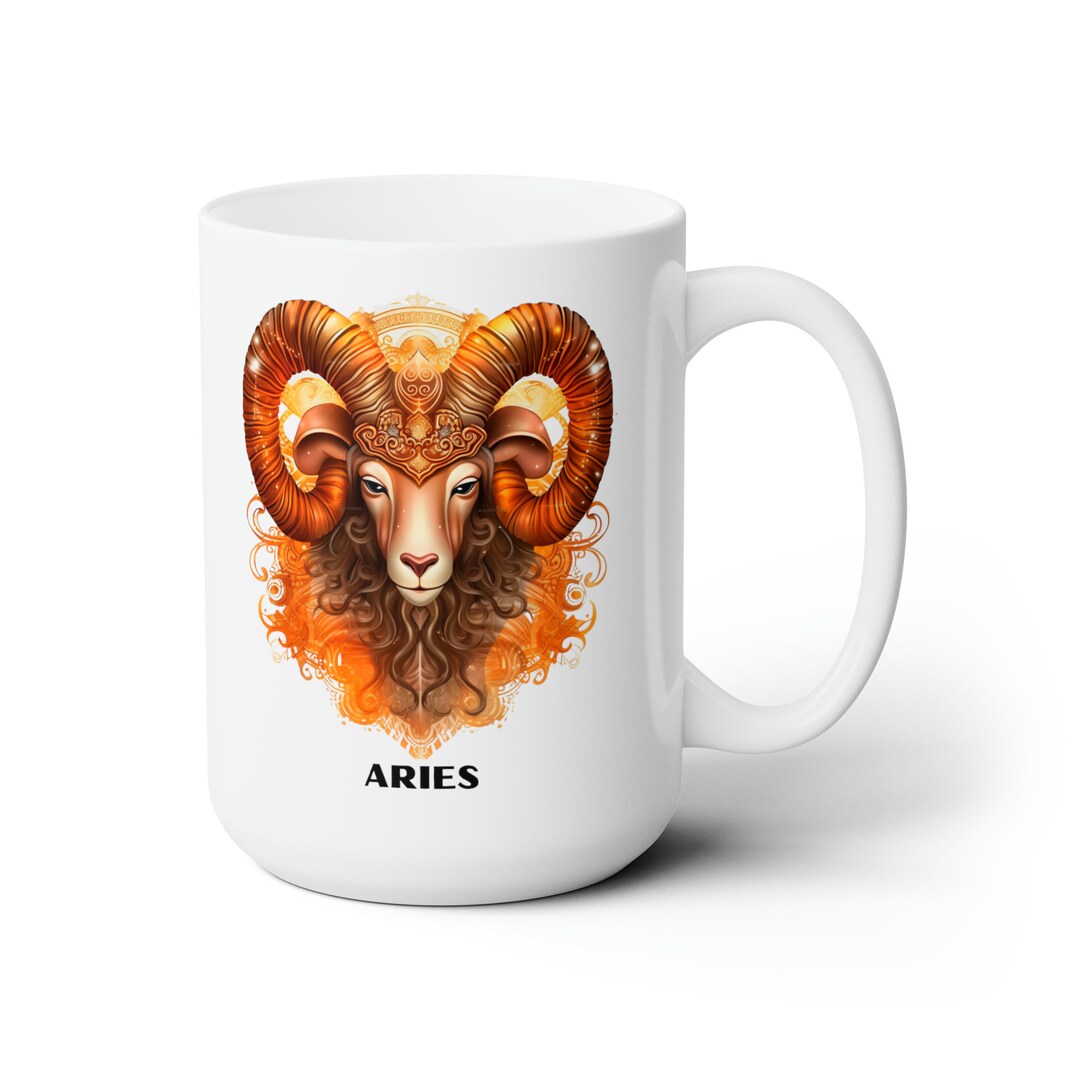 Fiery Start – Aries Zodiac Sign Ceramic Mug 15oz - Etsy