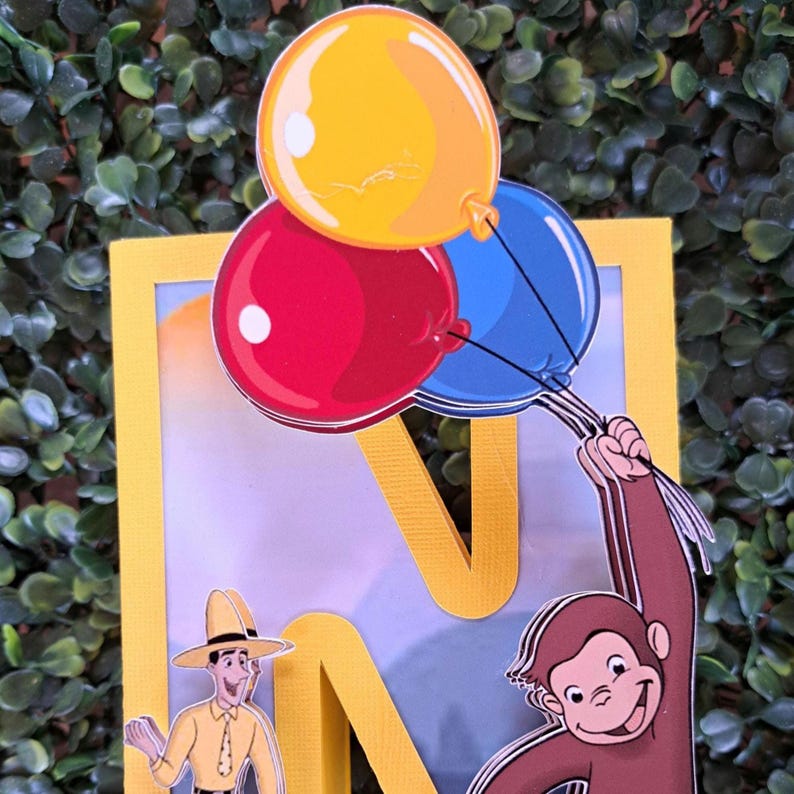 Curious George 3D Letters and Numbers: Party Decor - Etsy