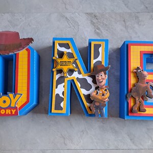 Toy Story 3D Letters, Woody 3D Letters, Toy Story Birthday, Toy Story ...