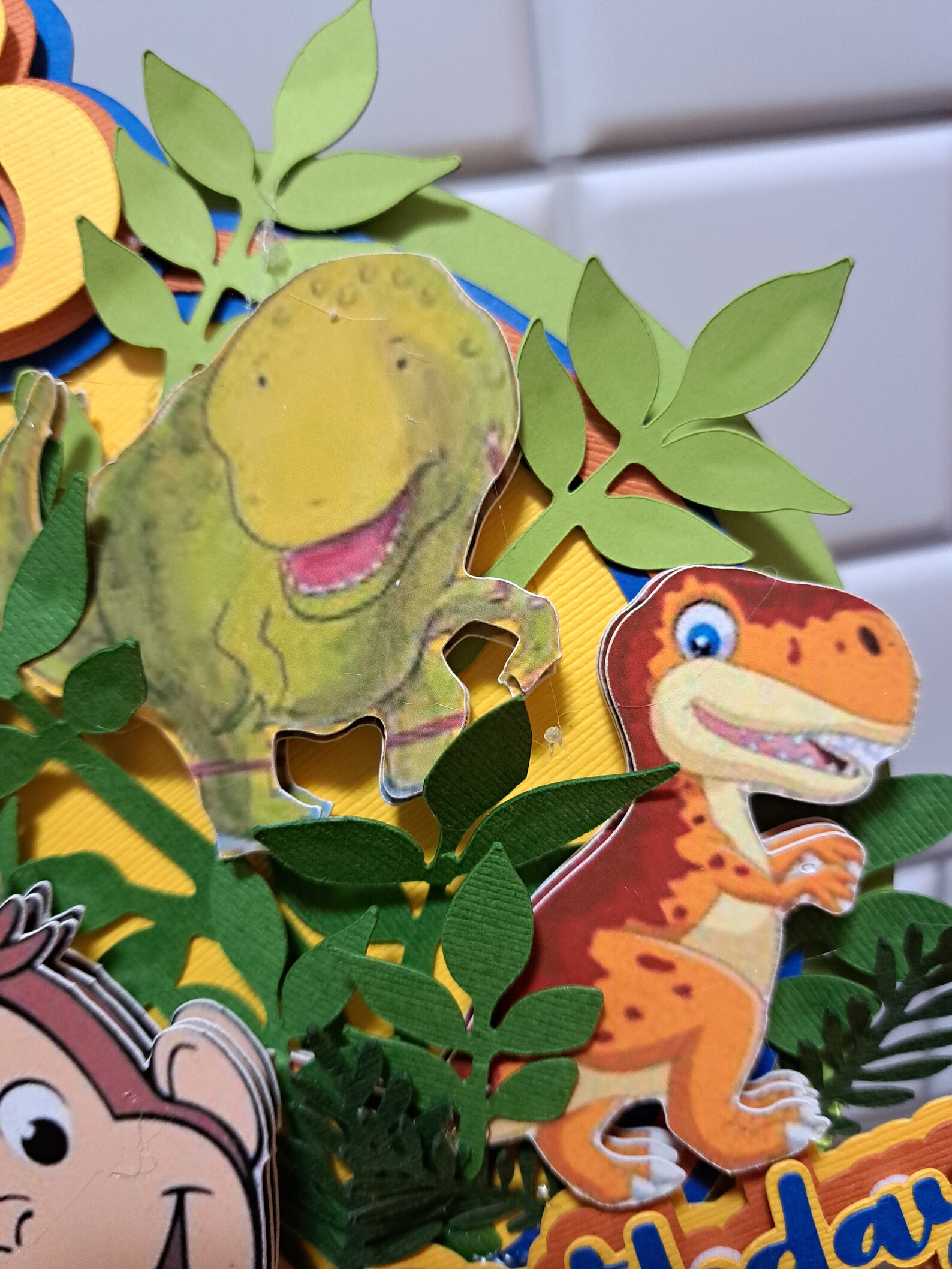 Curious George Dinosaur Cake Topper: Handmade Birthday Party Decor - Etsy