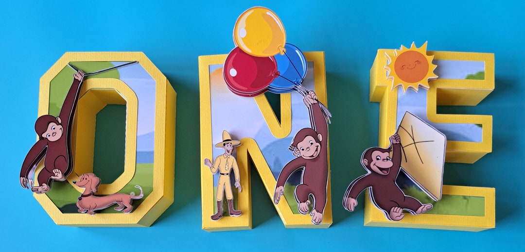 Curious George 3D Letters Curious George 3D Numbers Curious George ...