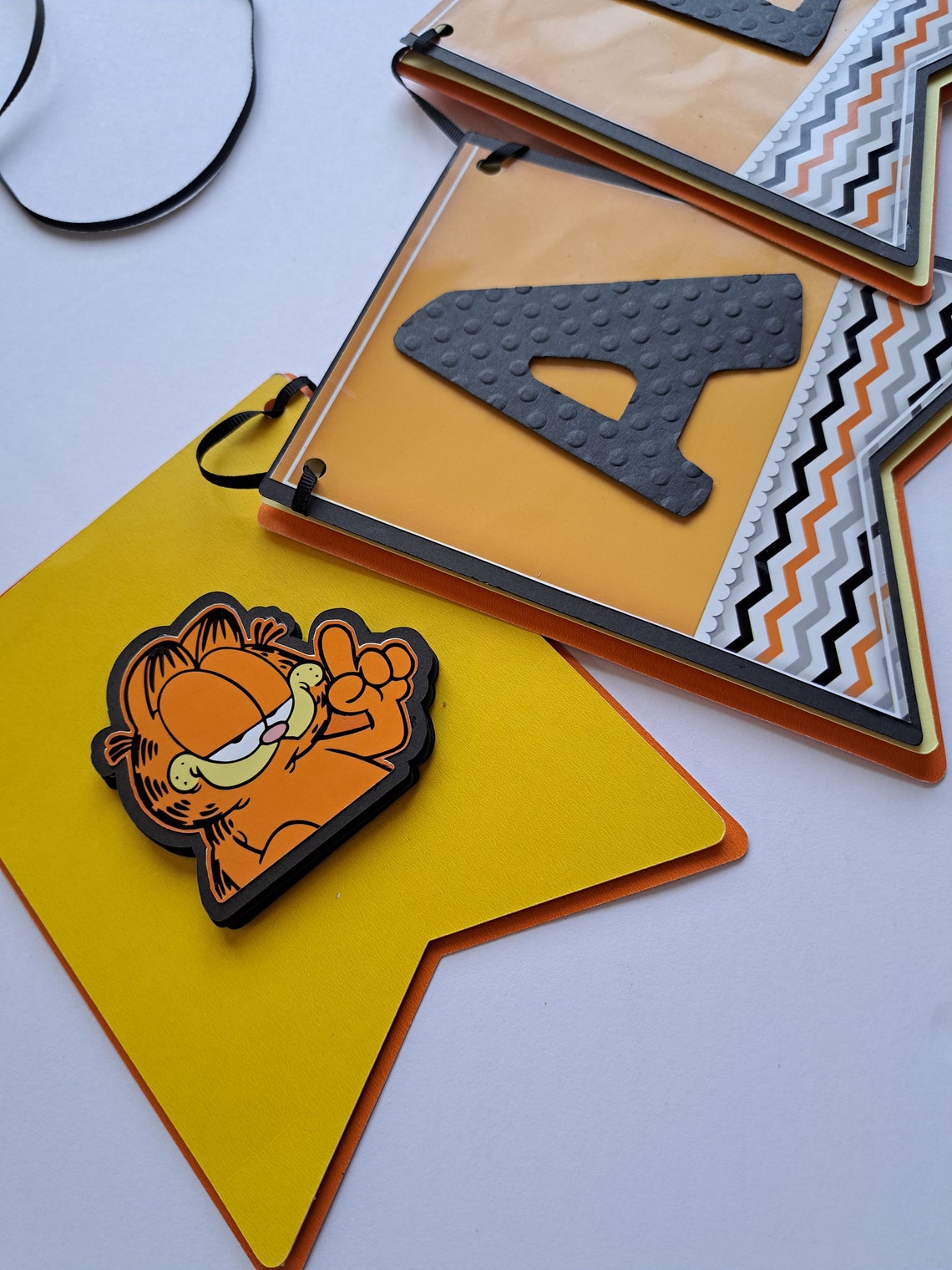 Garfield Birthday Banner, Garfield Birthday Party Decoration, Garfield ...