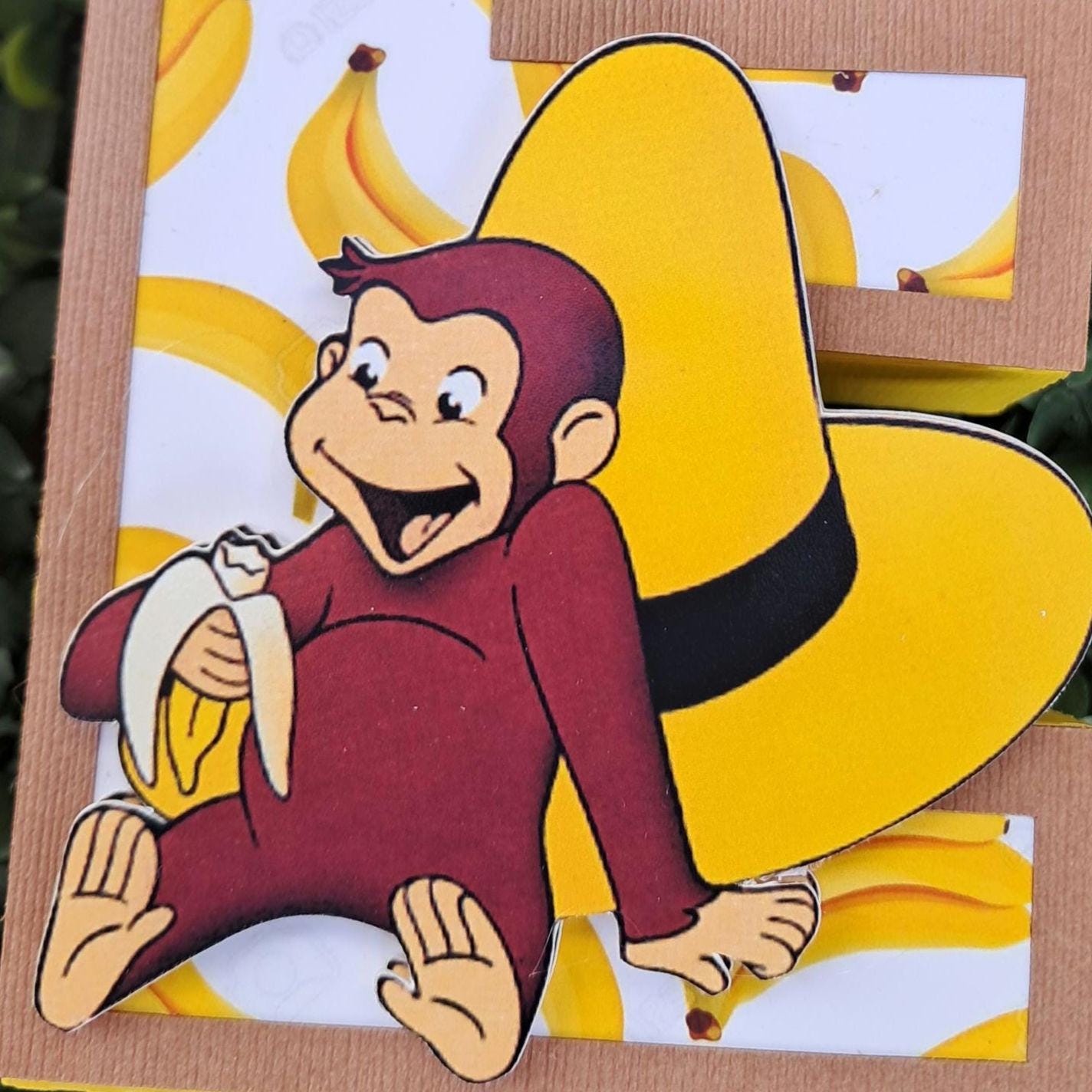 Curious George Banana-themed 3D Letters – Personalized Party Decor - Etsy
