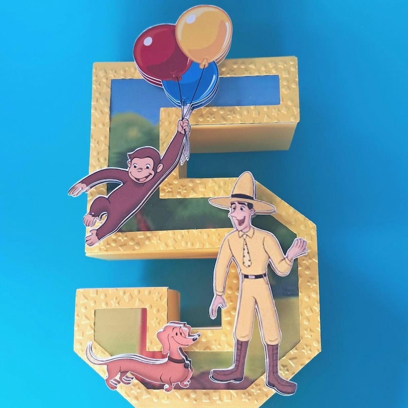 Curious George 3D Letters and Numbers: Party Decor - Etsy