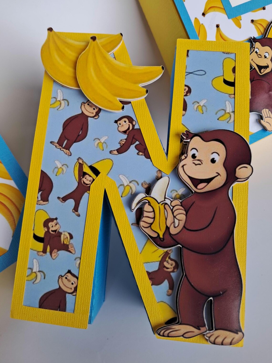 Curious George 3D Letter: Boy First Birthday Party Decor - Etsy