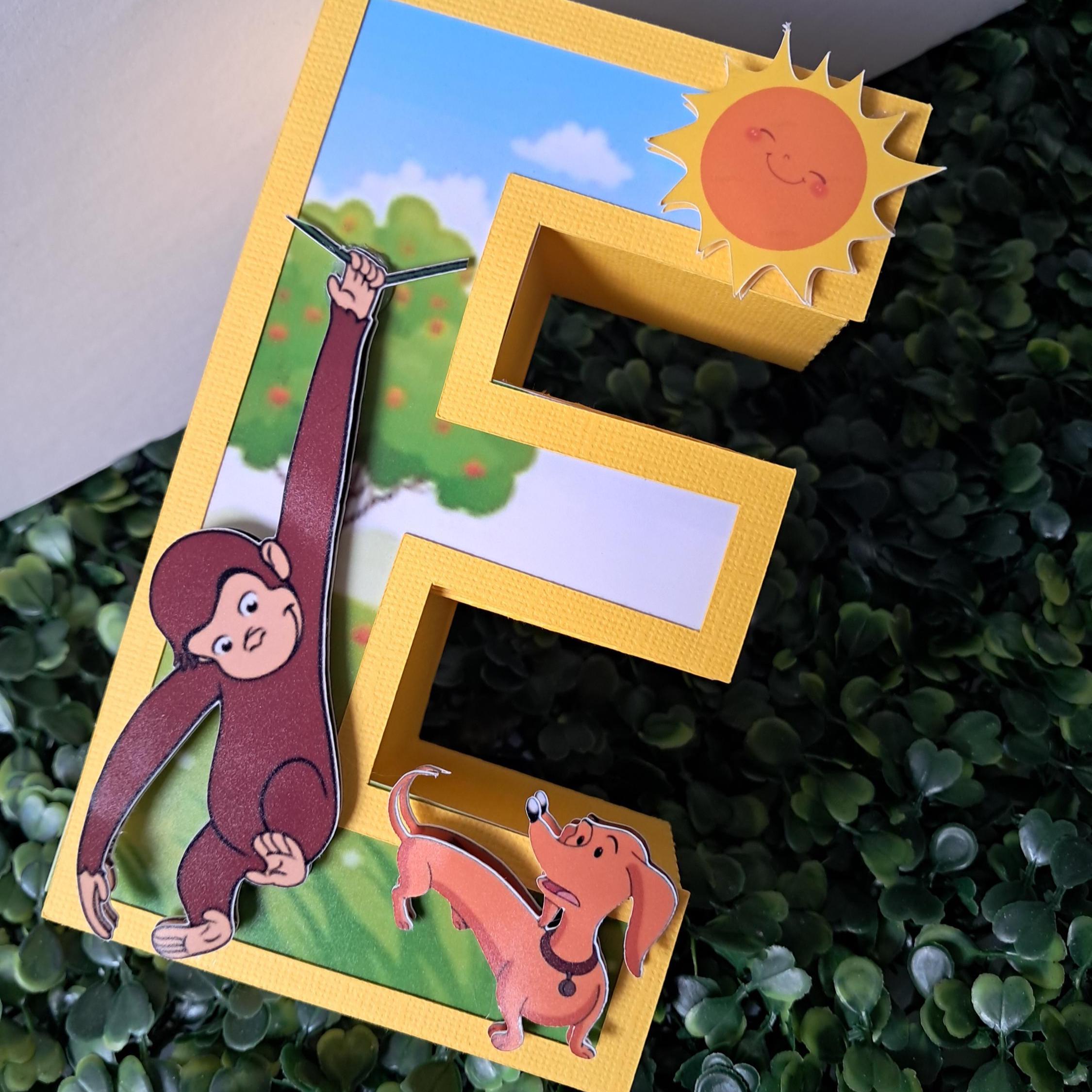 Curious George 3D Letters and Numbers: Party Decor - Etsy