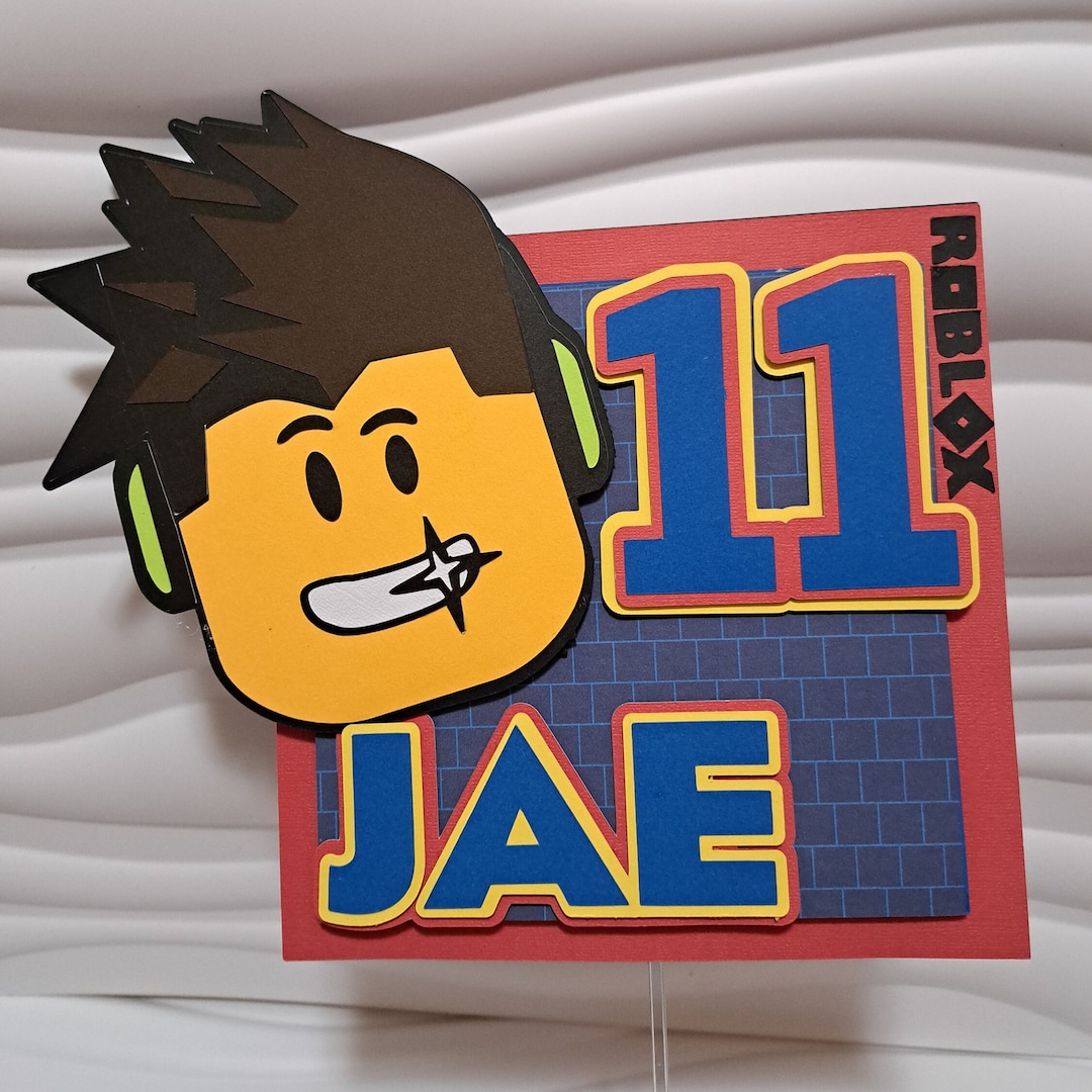 Roblox Cake Topper, Roblox Theme Birthday Party - Etsy