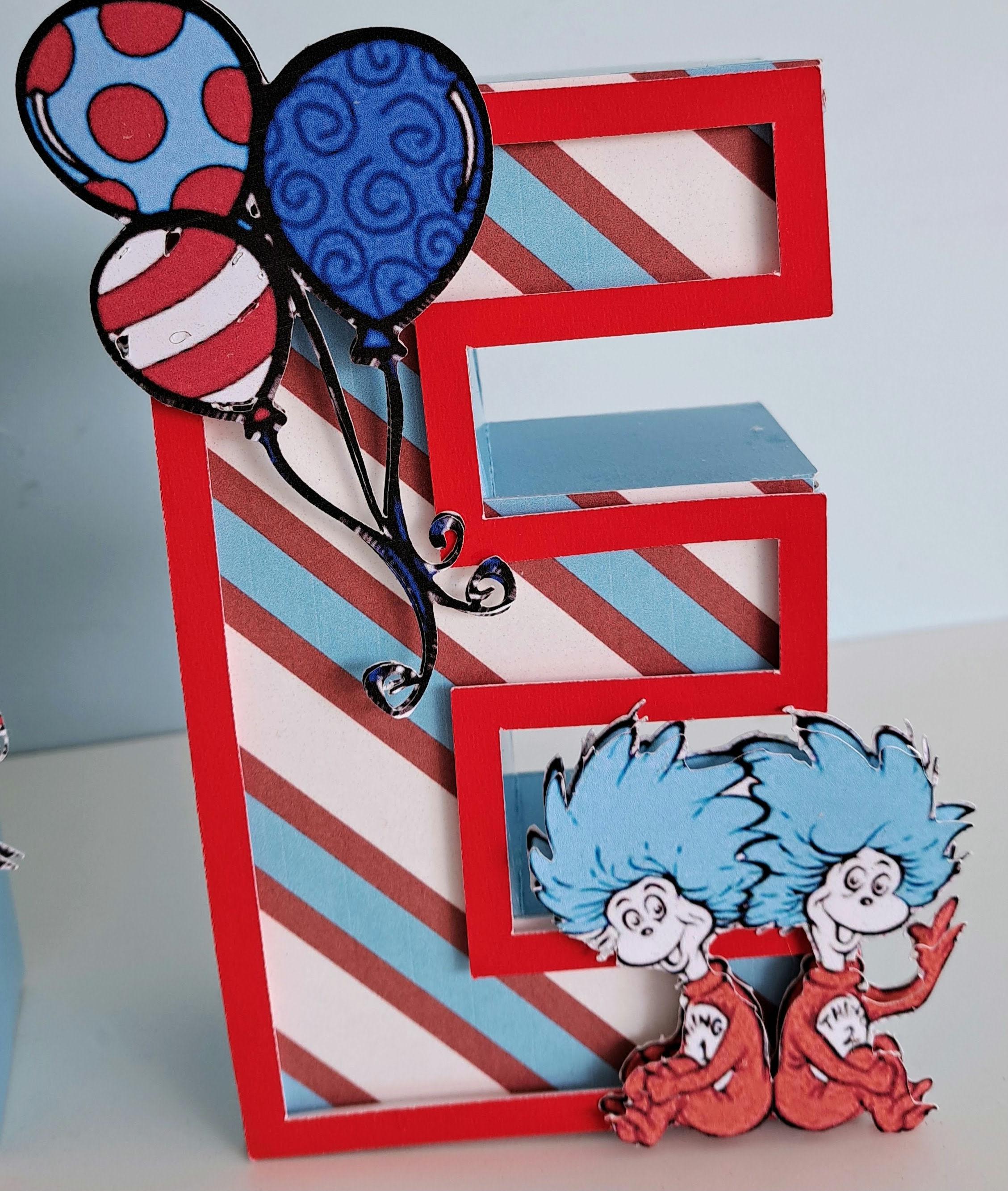 Thing 1 & Thing 2 3D Letters; Dr. Seuss Birthday Party Decor - Etsy