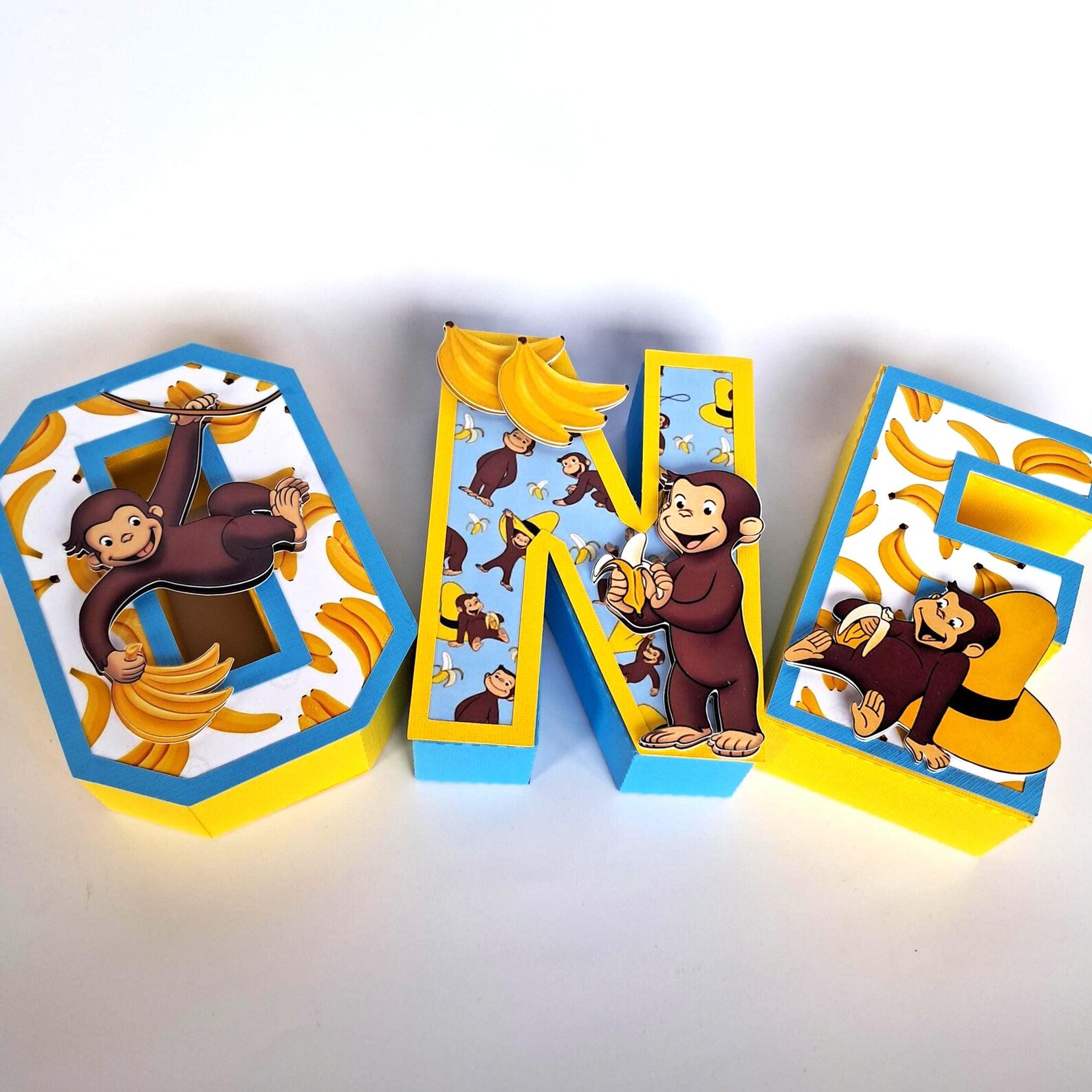 Curious George 3D Letter: Boy First Birthday Party Decor - Etsy