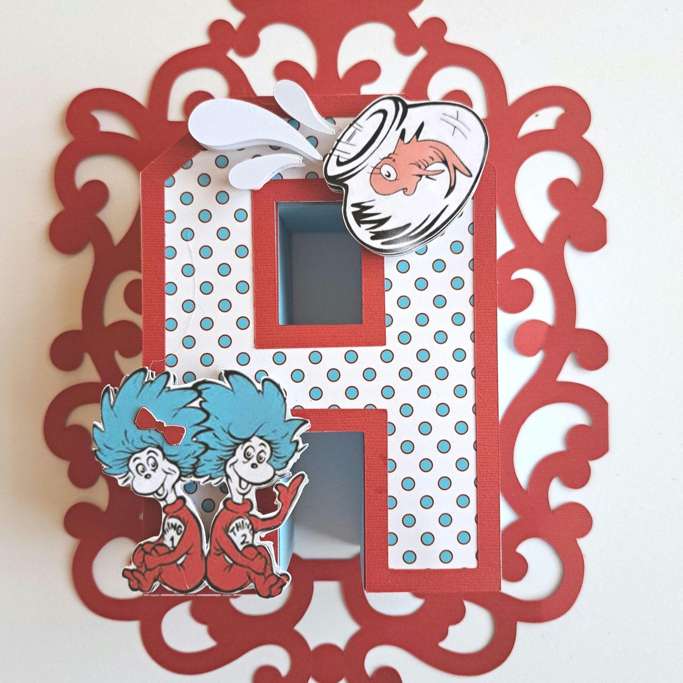 Thing 1 & Thing 2 3D Letters; Dr. Seuss Birthday Party Decor - Etsy