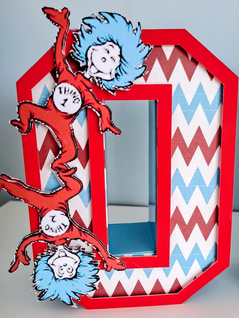 Cosa 1 Cosa 2, Letras 3D, Fiesta De Cumpleaños De Los Gemelos, Dr.seuss, El Gato En El Sombrero ...