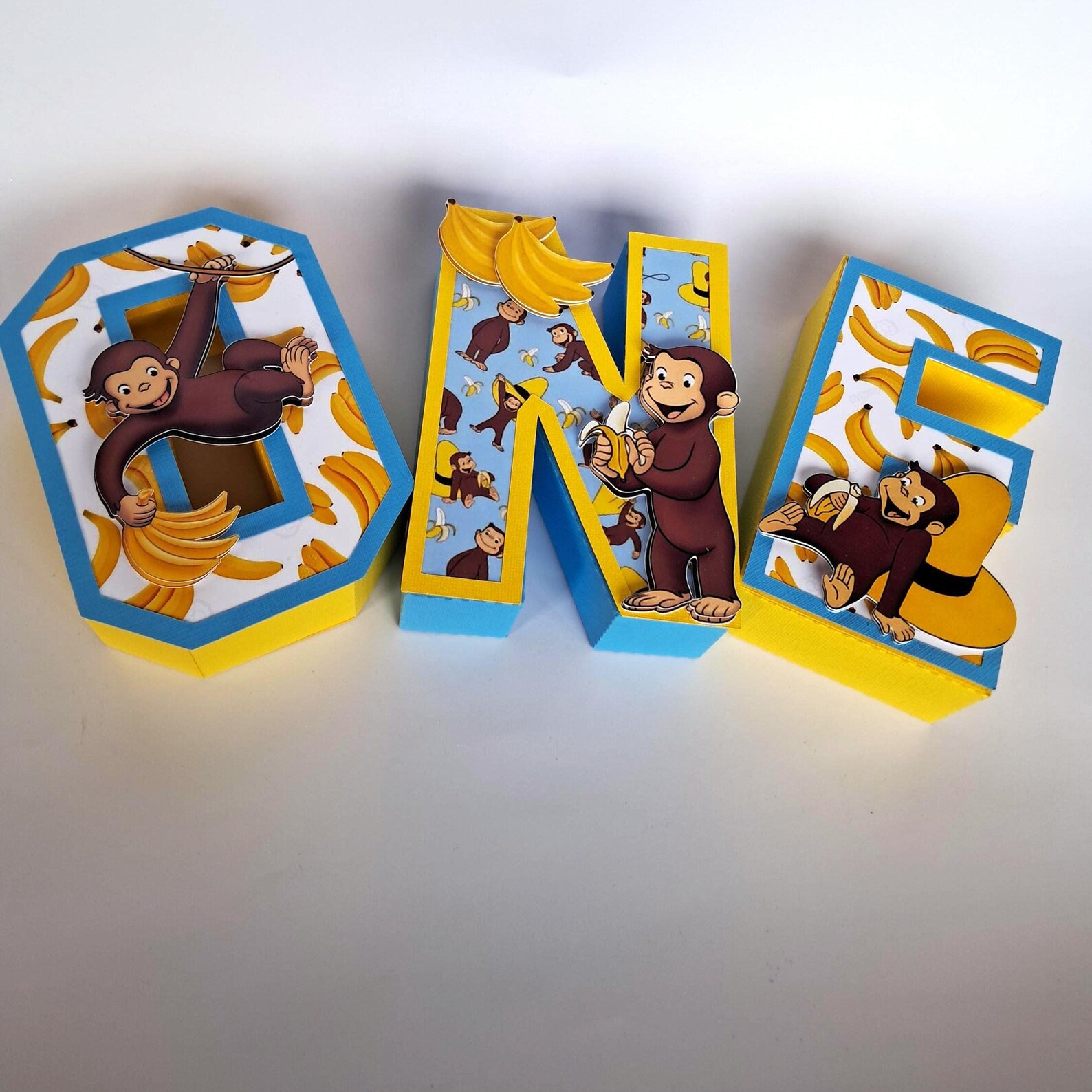 Curious George 3D Letter: Boy First Birthday Party Decor - Etsy