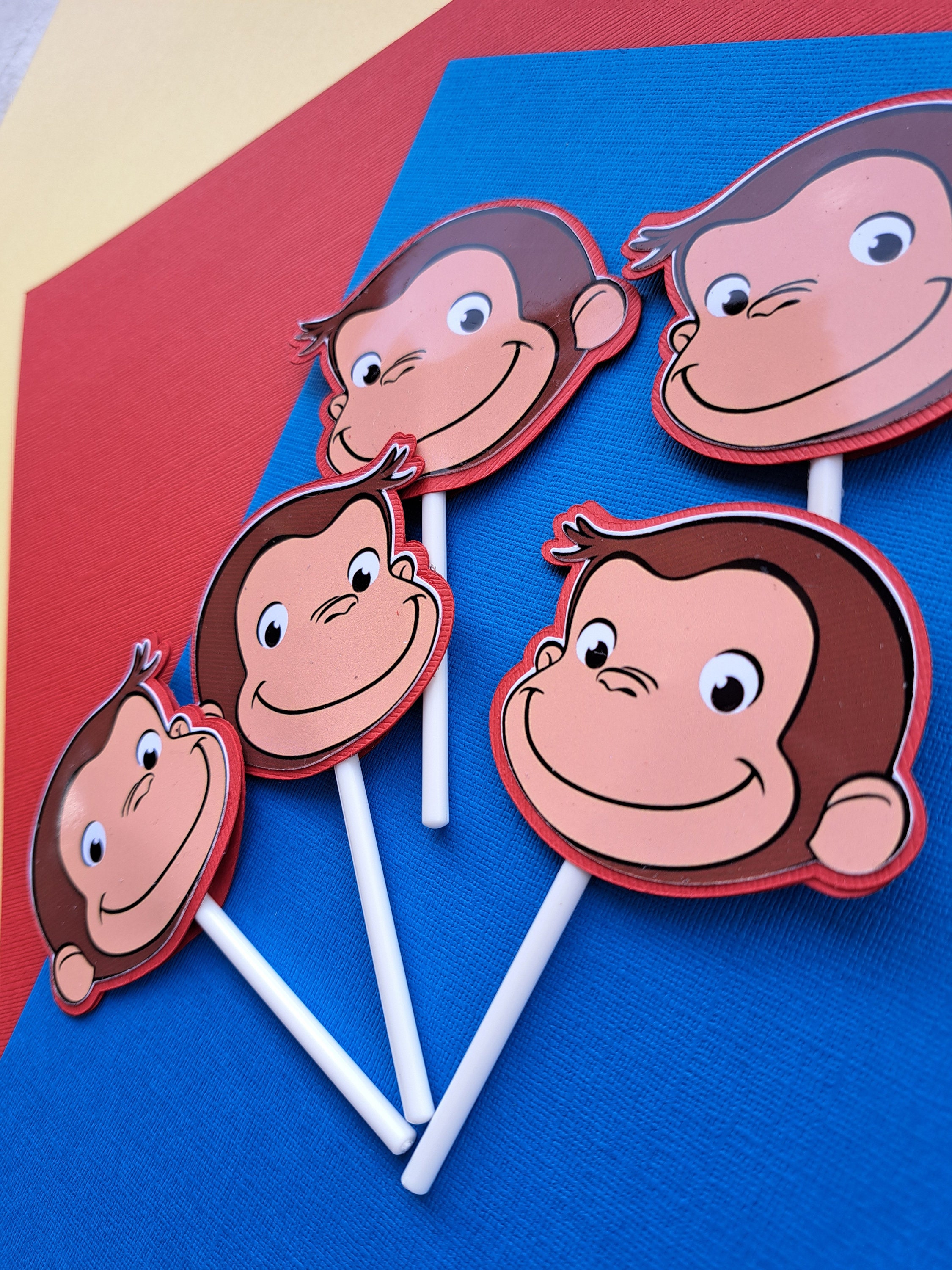 Curious George Cupcake Toppers: Monkey Theme Party, Pack of 12 - Etsy
