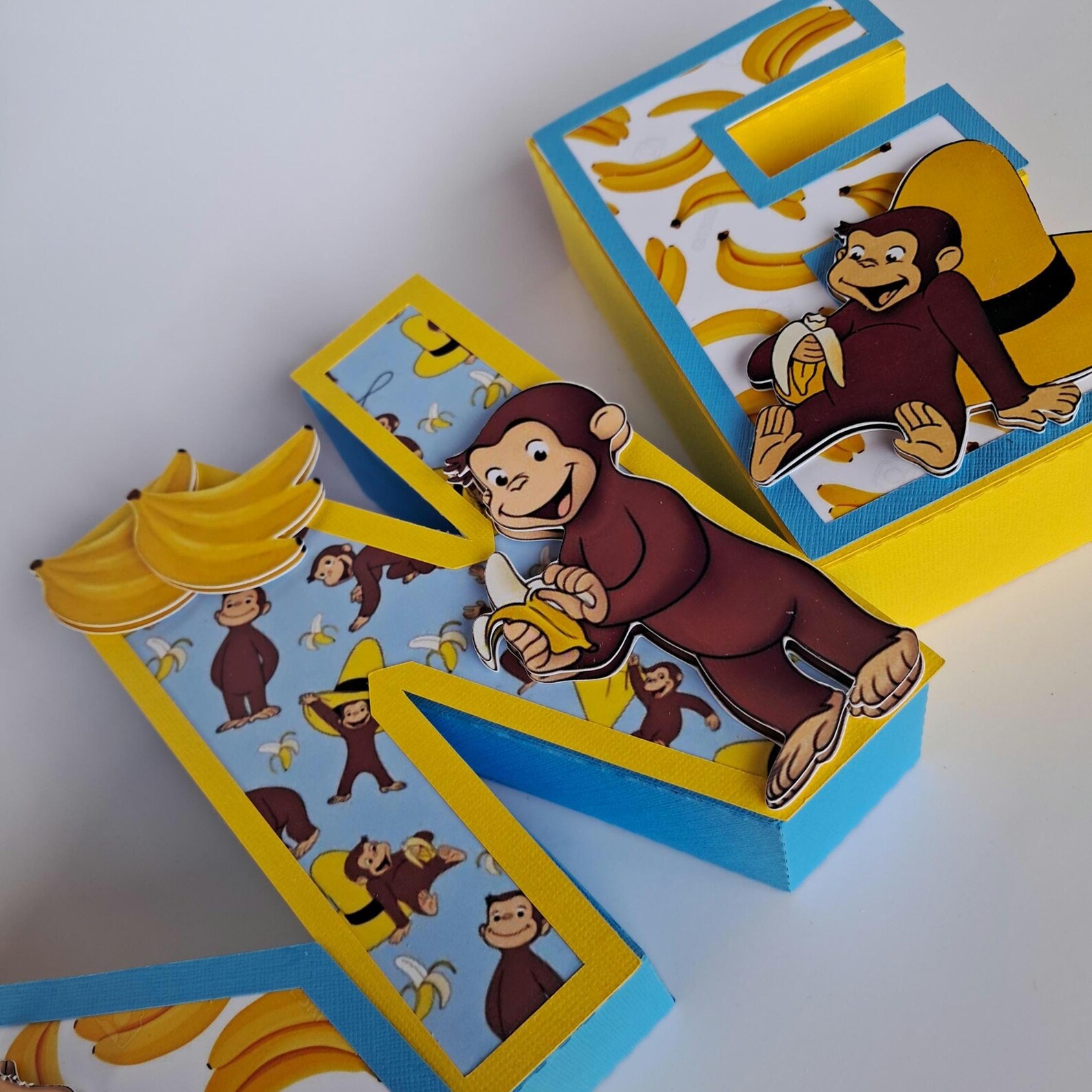 Curious George 3D Letter: Boy First Birthday Party Decor - Etsy