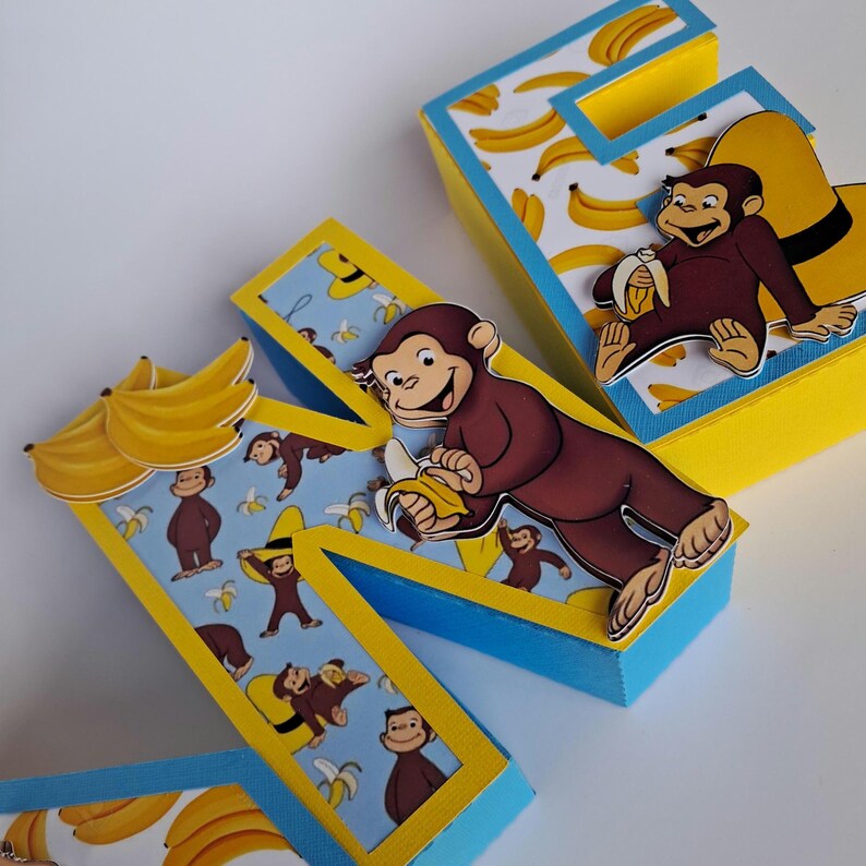 Curious George 3D Letter: Boy First Birthday Party Decor - Etsy