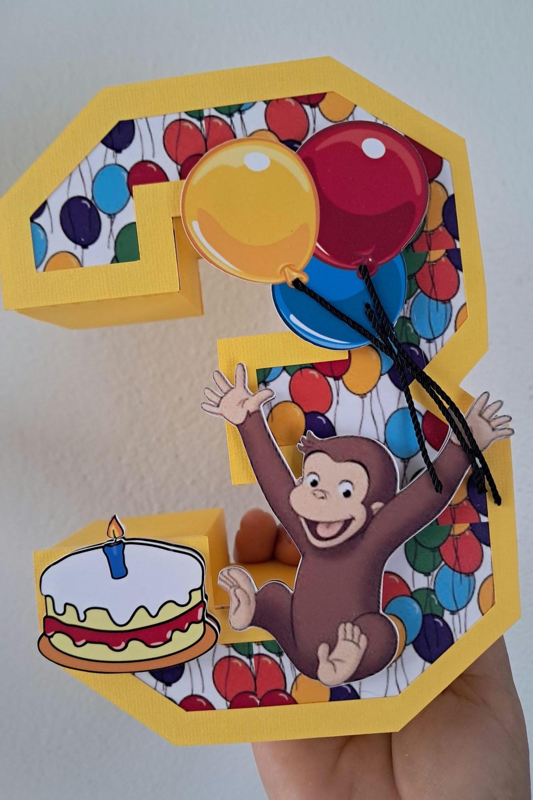 3D Curious George Letters and Numbers: Custom Party Decor - Etsy
