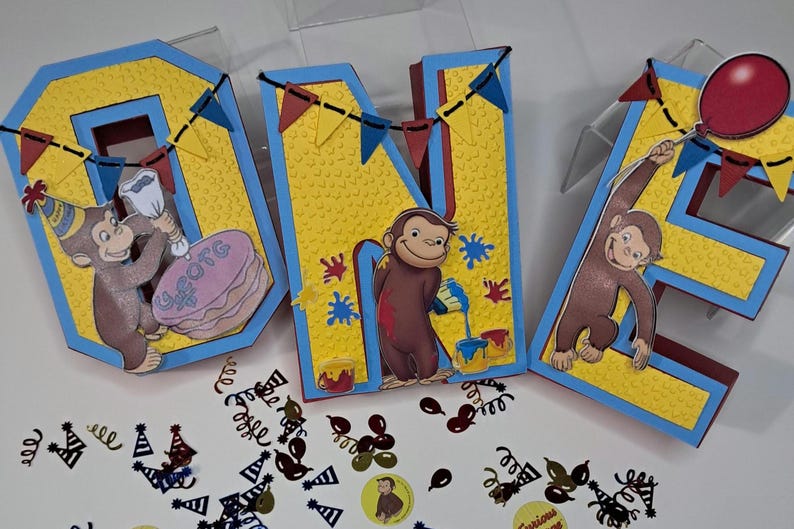 Curious George 3D Letters Curious George 3D Numbers Curious George ...