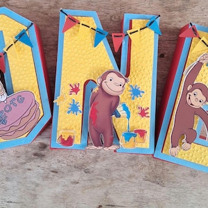 Curious George Colorful Birthday Banner, Curious George Party ...