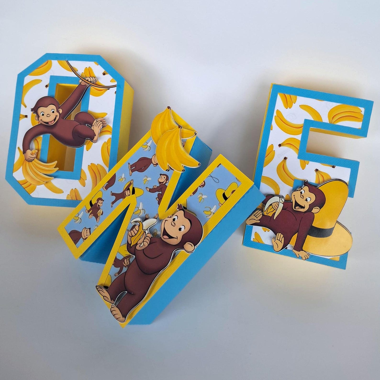 Curious George 3D Letter: Boy First Birthday Party Decor - Etsy