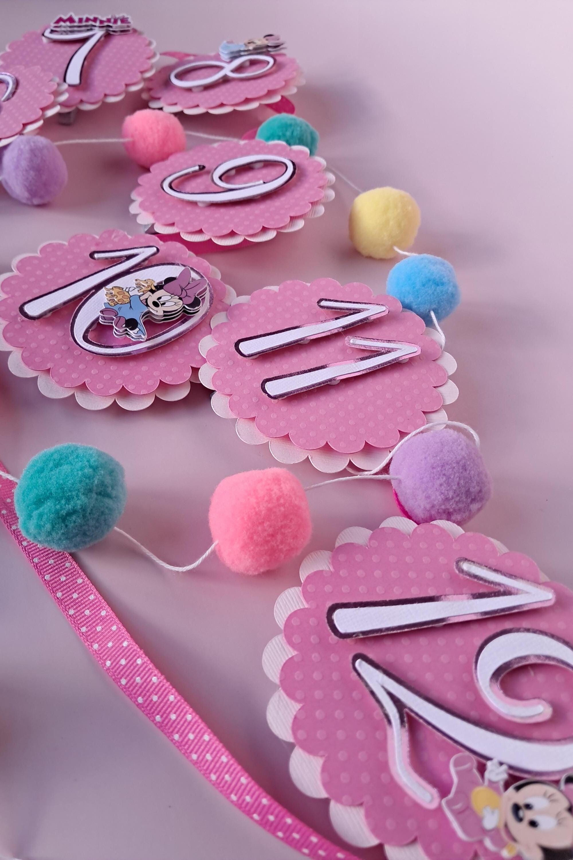 Minnie Mouse Milestone Banner: Baby Girl 1st Birthday Decoration - Etsy