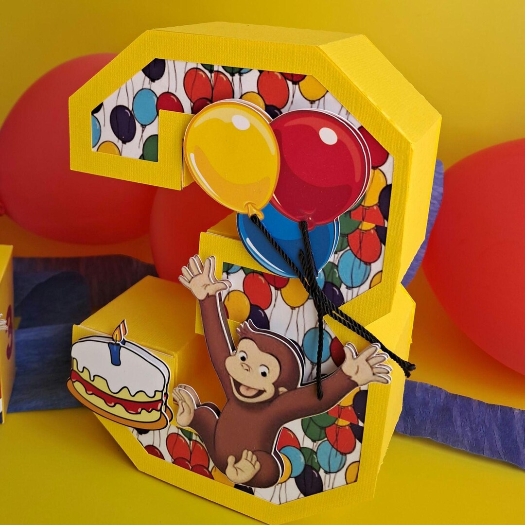 Curious George 3D Letters and Numbers - Etsy Australia