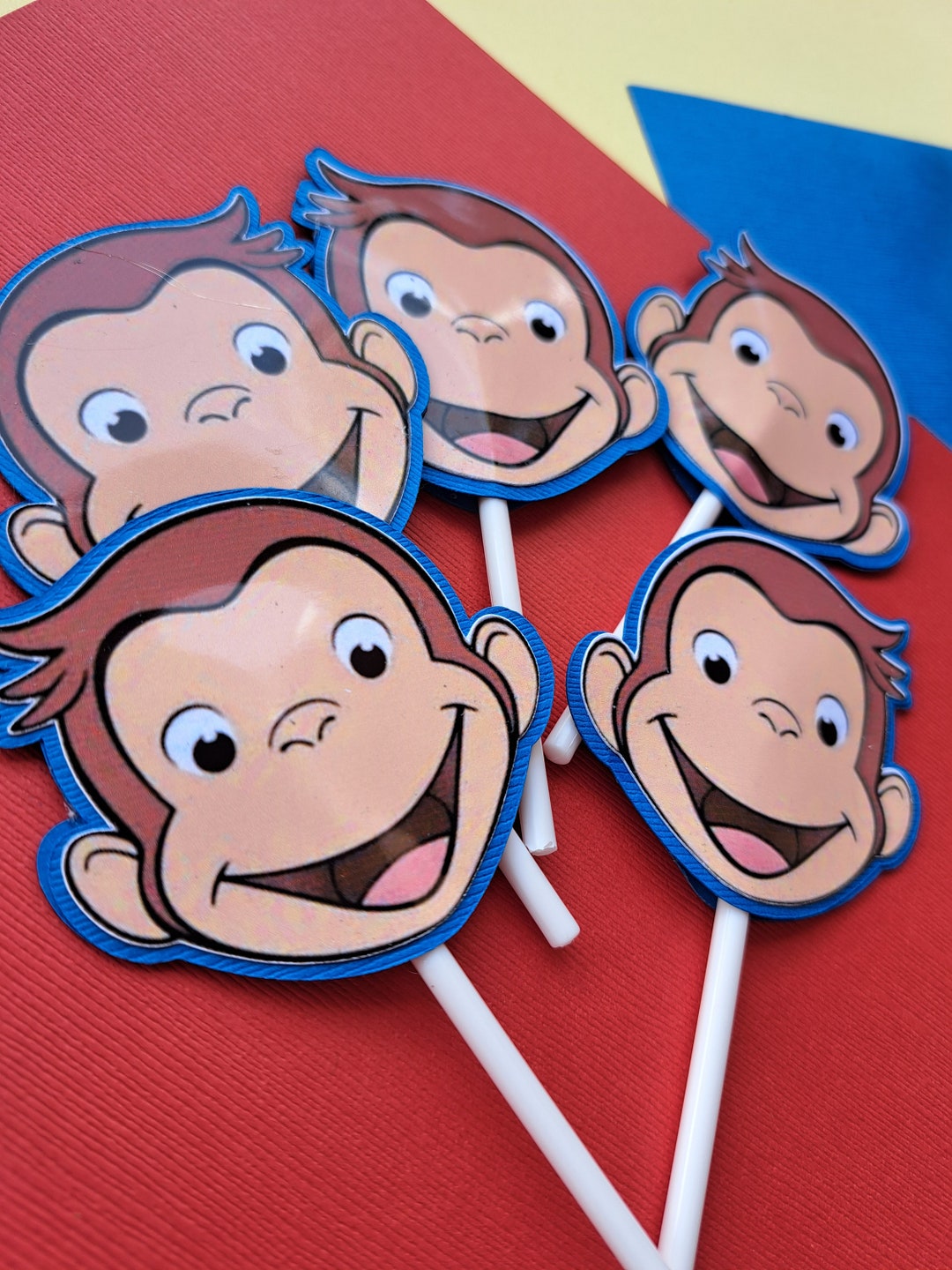 Curious George Cupcake Toppers: Monkey Theme Party, Pack of 12 - Etsy