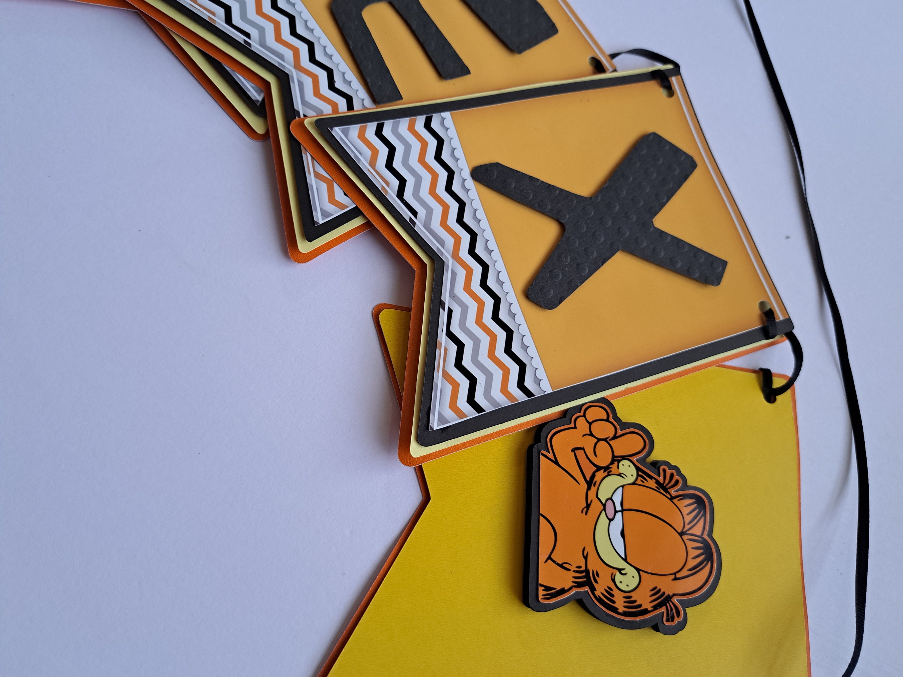 Garfield Birthday Banner, Garfield Birthday Party Decoration, Garfield ...