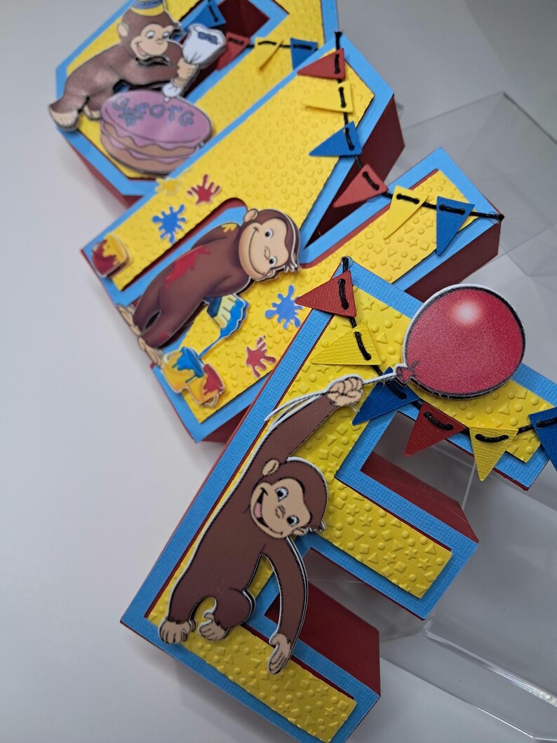 Curious George 3D Letters Curious George 3D Numbers Curious George ...
