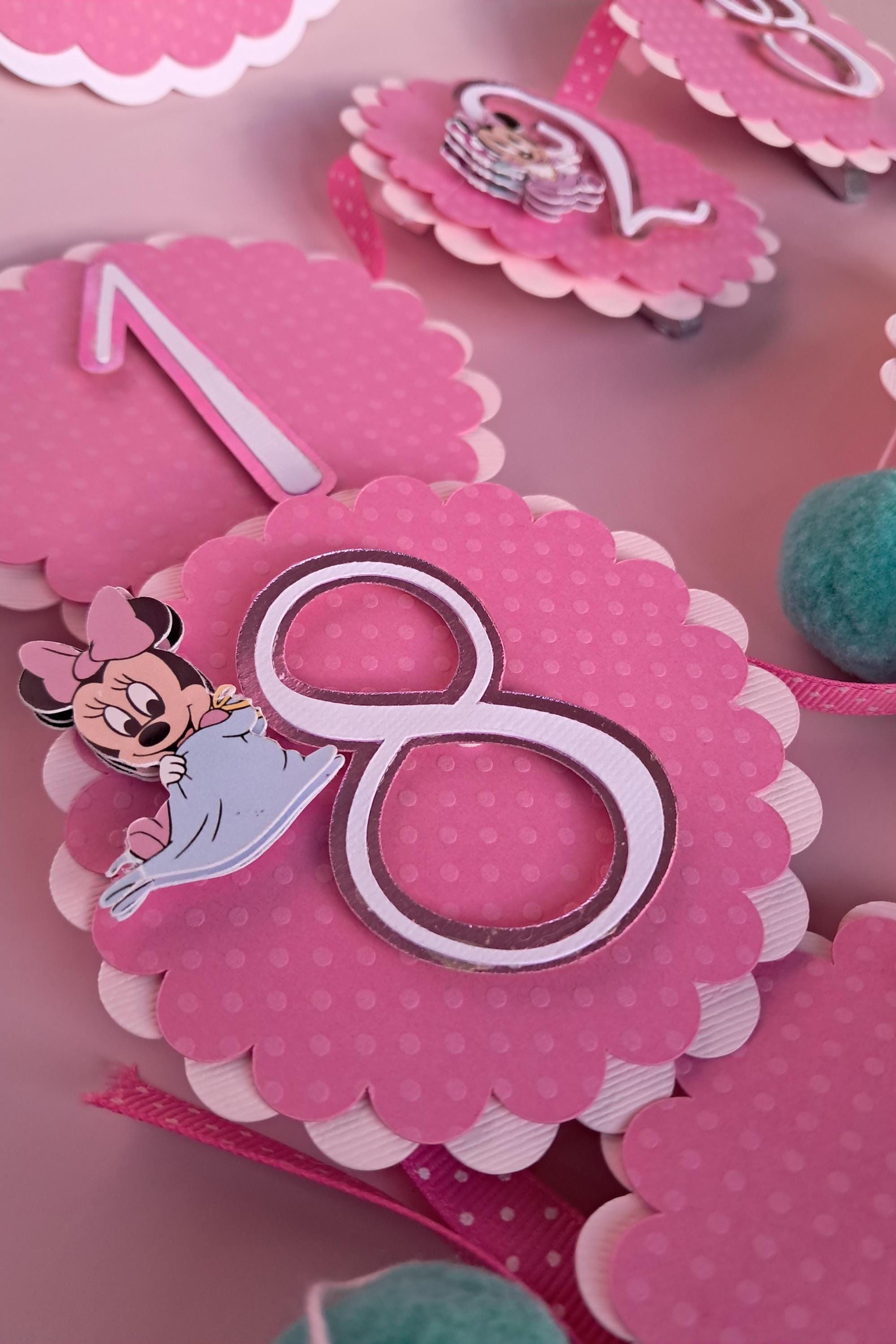 Minnie Mouse Milestone Banner: Baby Girl 1st Birthday Decoration - Etsy