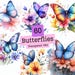 Cute Spring Butterflies Clipart Watercolor Bundle PNG Instant Download ...