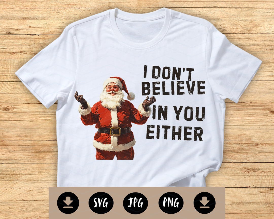 Sarcastic Santa Christmas PNG | Retro Holiday Design (digital Download ...