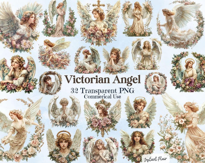 14 PNG Vintage Angel Clipart – Kissing Cherub Illustration, Wings ...