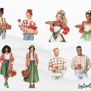 Apple Harvest Clipart – 65 Fall Apple Pngs for Crafts, Journals & Decor ...