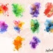 Watercolor Splashes Clip Art Bundle, 20 Transparent PNG Designs ...