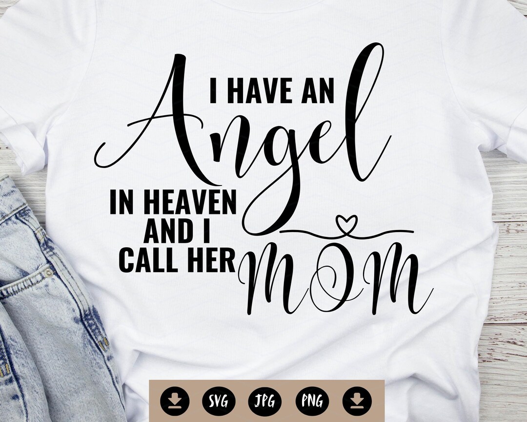 Angel Mom Memorial SVG – Grief Cut File (PNG, JPG) - Etsy