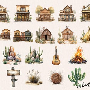 65 Little Cowboy Watercolor Clipart – Transparent PNG – Commercial Use ...