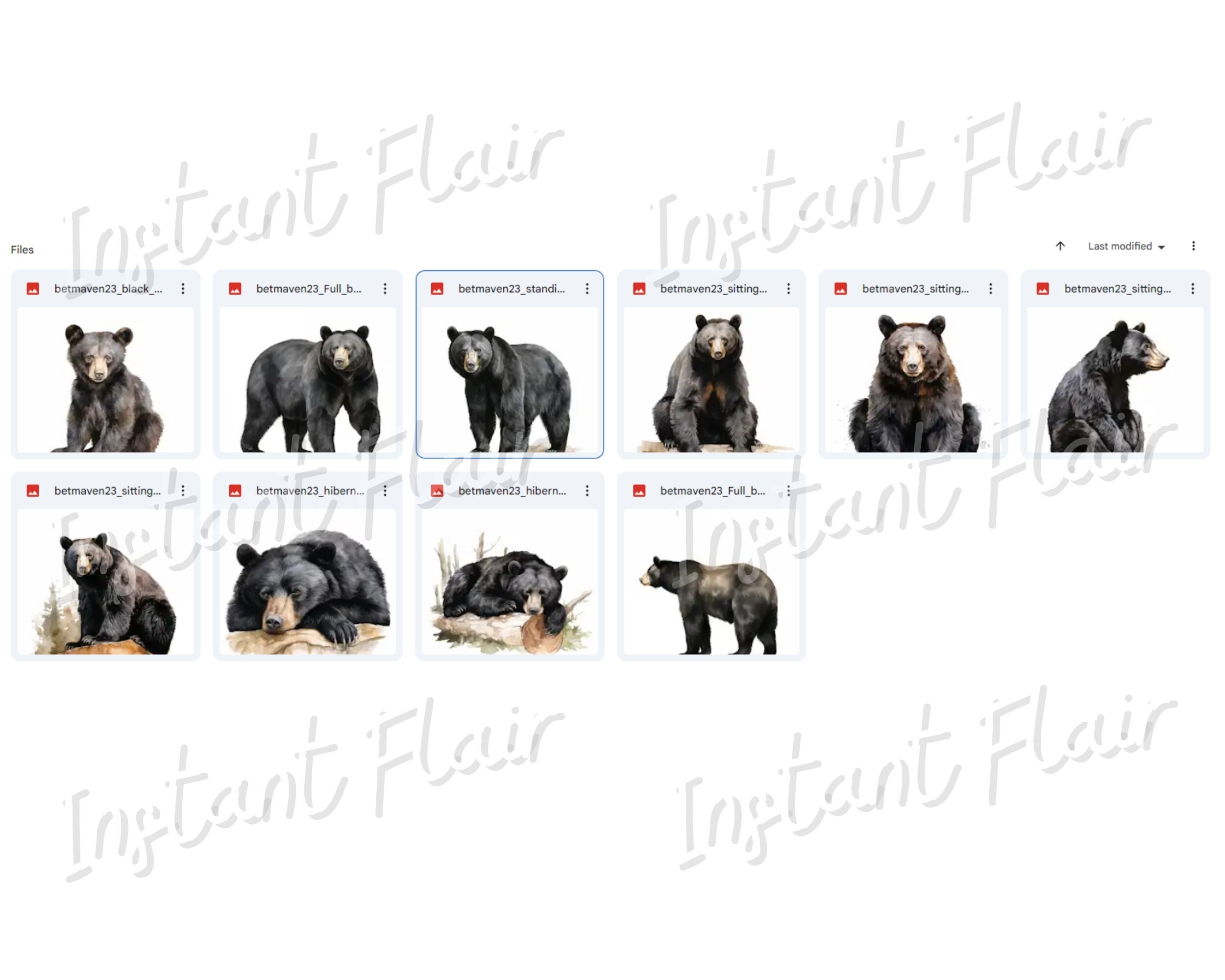 Black Bear Watercolor Clip Art Bundle, PNG Designs, Decorative Images ...