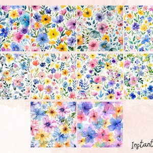 Floral Medley Digital Paper: 20 Pages Collage Sheets and Junk Journal ...