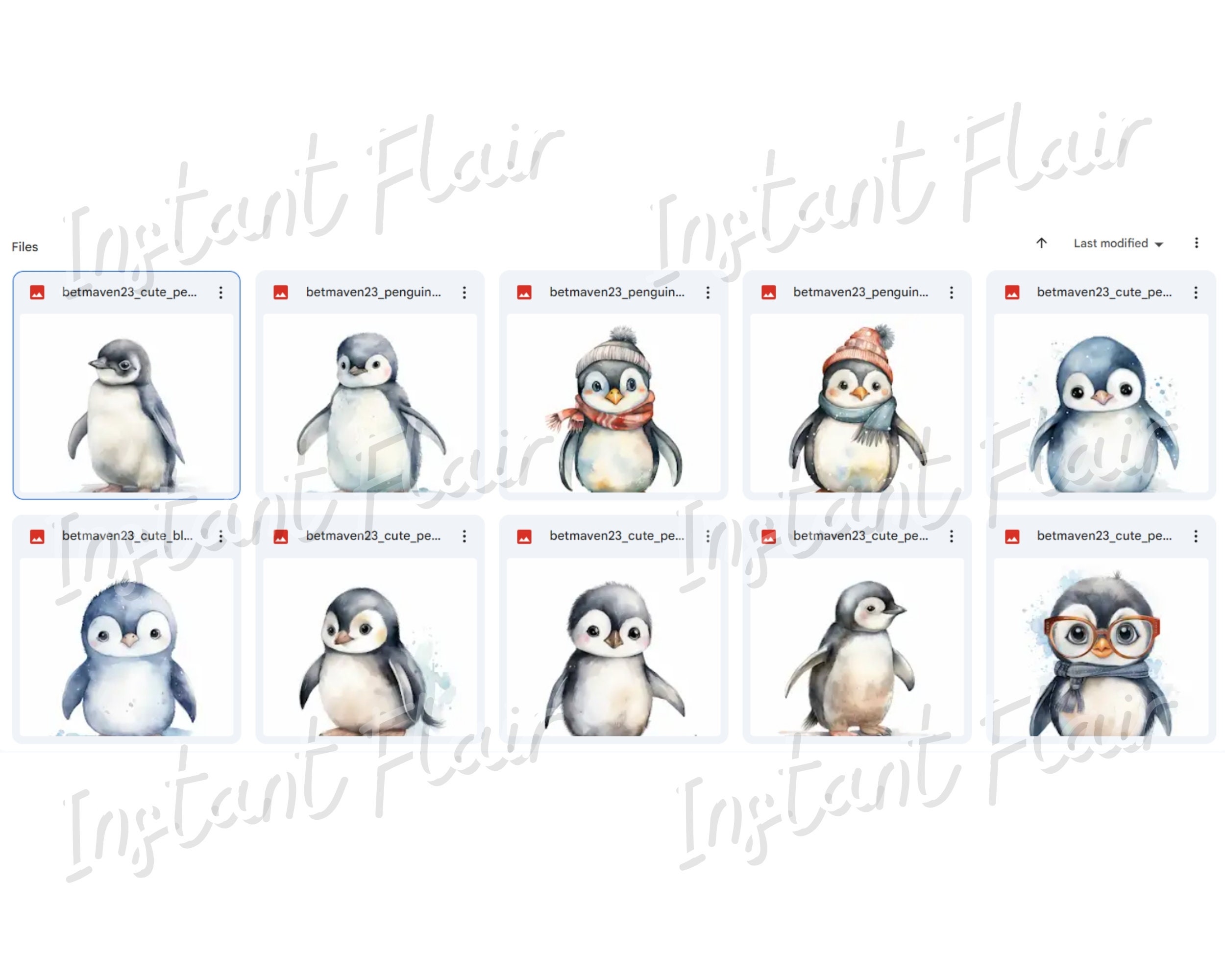 Cute Penguin Watercolor Clip Art Bundle, PNG Designs, Decorative Images ...