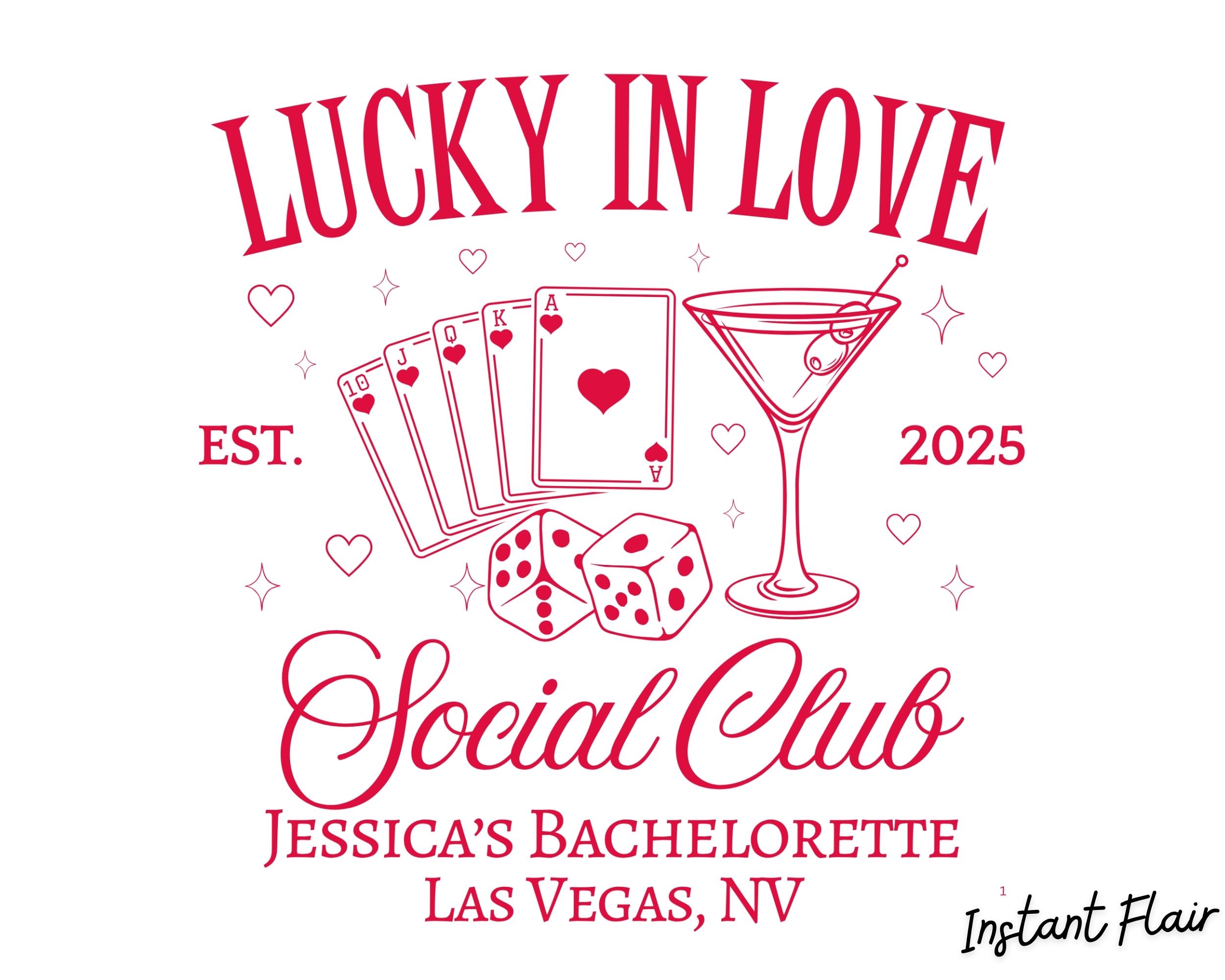 Lucky in Love Bachelorette Party Invitation - Editable Canva Template ...