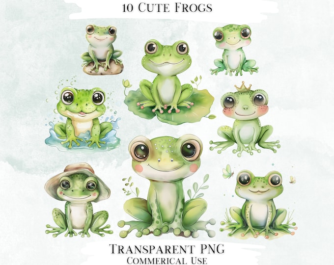 Printable Frog Sticker Sheet, Cricut, Silhouette, Toad Stickers, Print ...