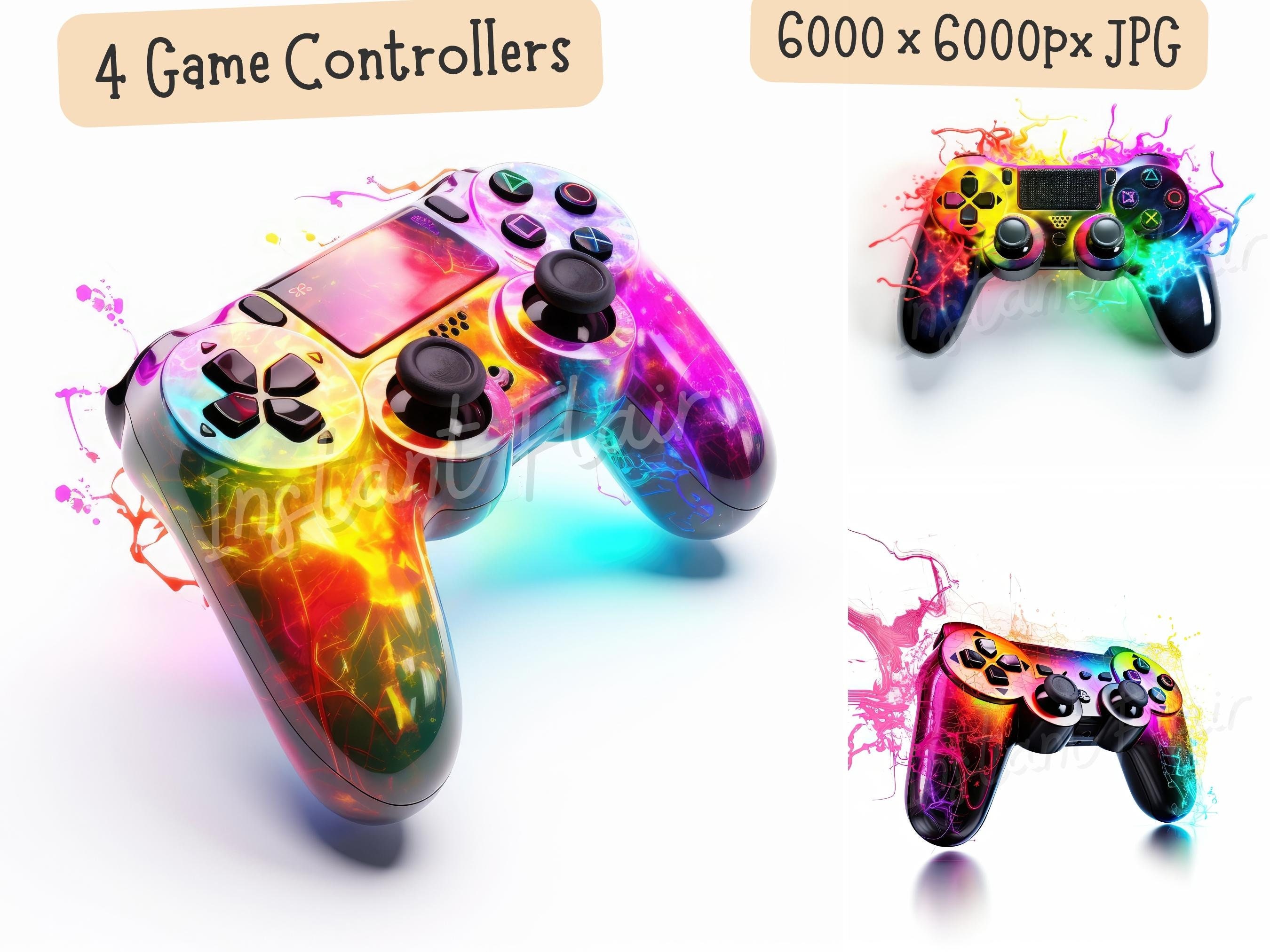 Game Controllers Clip Art Bundle 4 JPG Designs Watercolor - Etsy