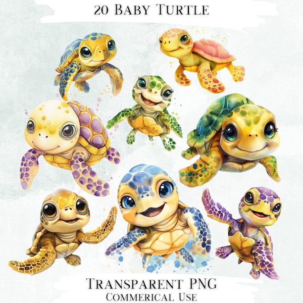 Turtle Clip Art - Etsy